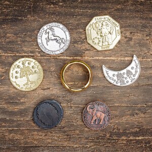 Middle-earth Coins Elves Elven Crescent Metal Coin for Gaming and Larp ...