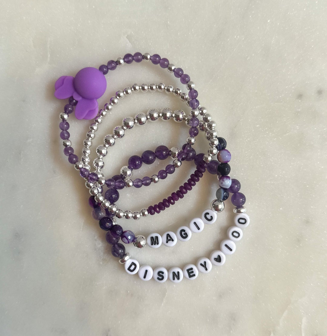 Disney 100 Beaded Bracelet Stack Custom Disney Jewelry - Etsy