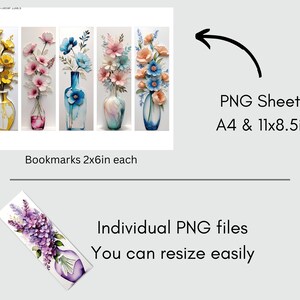 3D Printable Bookmark Designs. Pretty Vase of Fowers. Digital Bookmarks PNG Files. Instant ...
