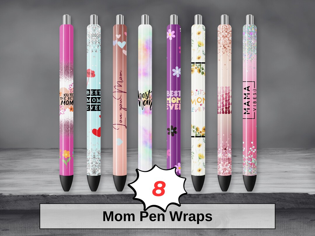 Mom Pen Wrap PNG Designs for Sublimation. Digital Art Design Wraps ...