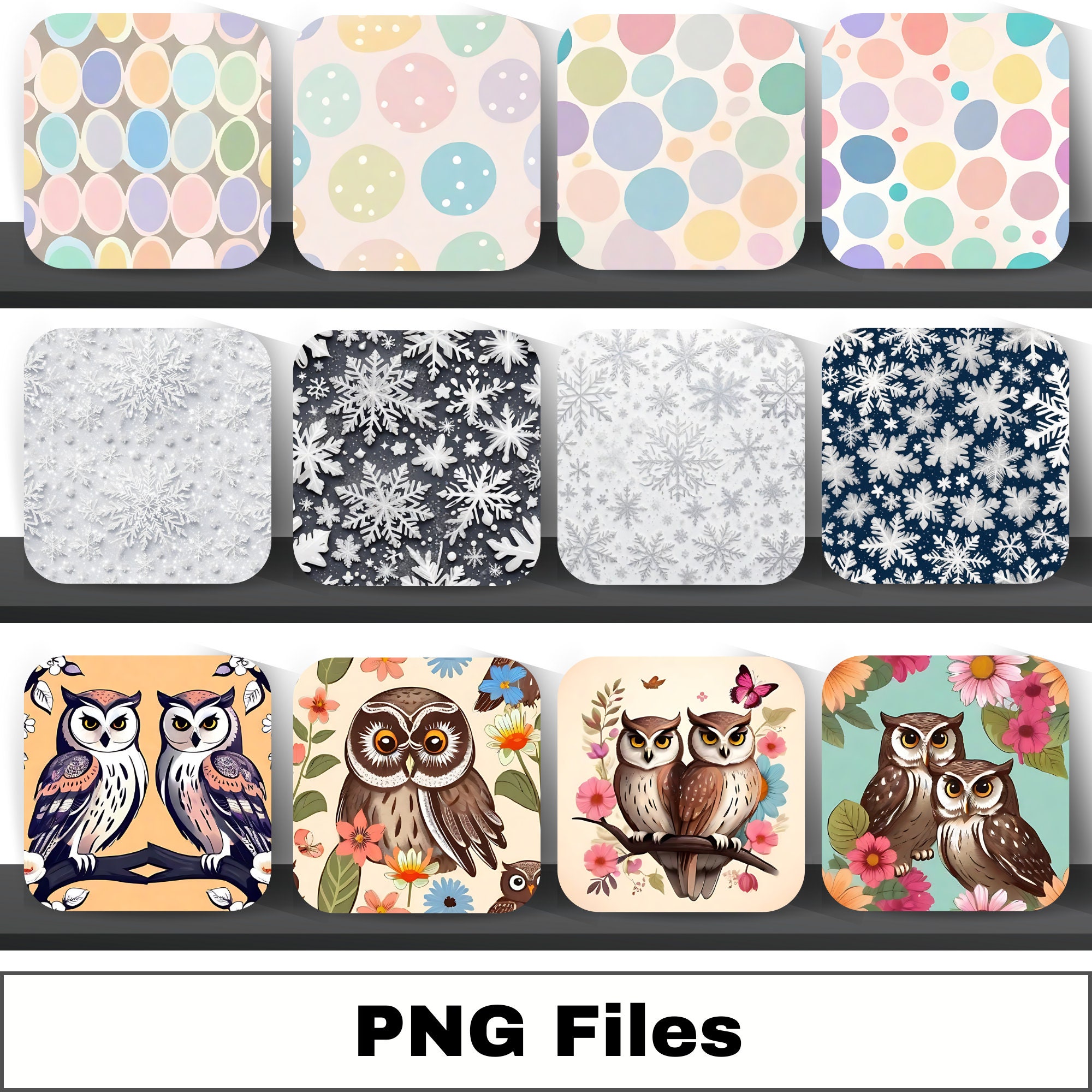 Bundle Coasters PNG Designs Square Sublimation Digital Files Coaster ...