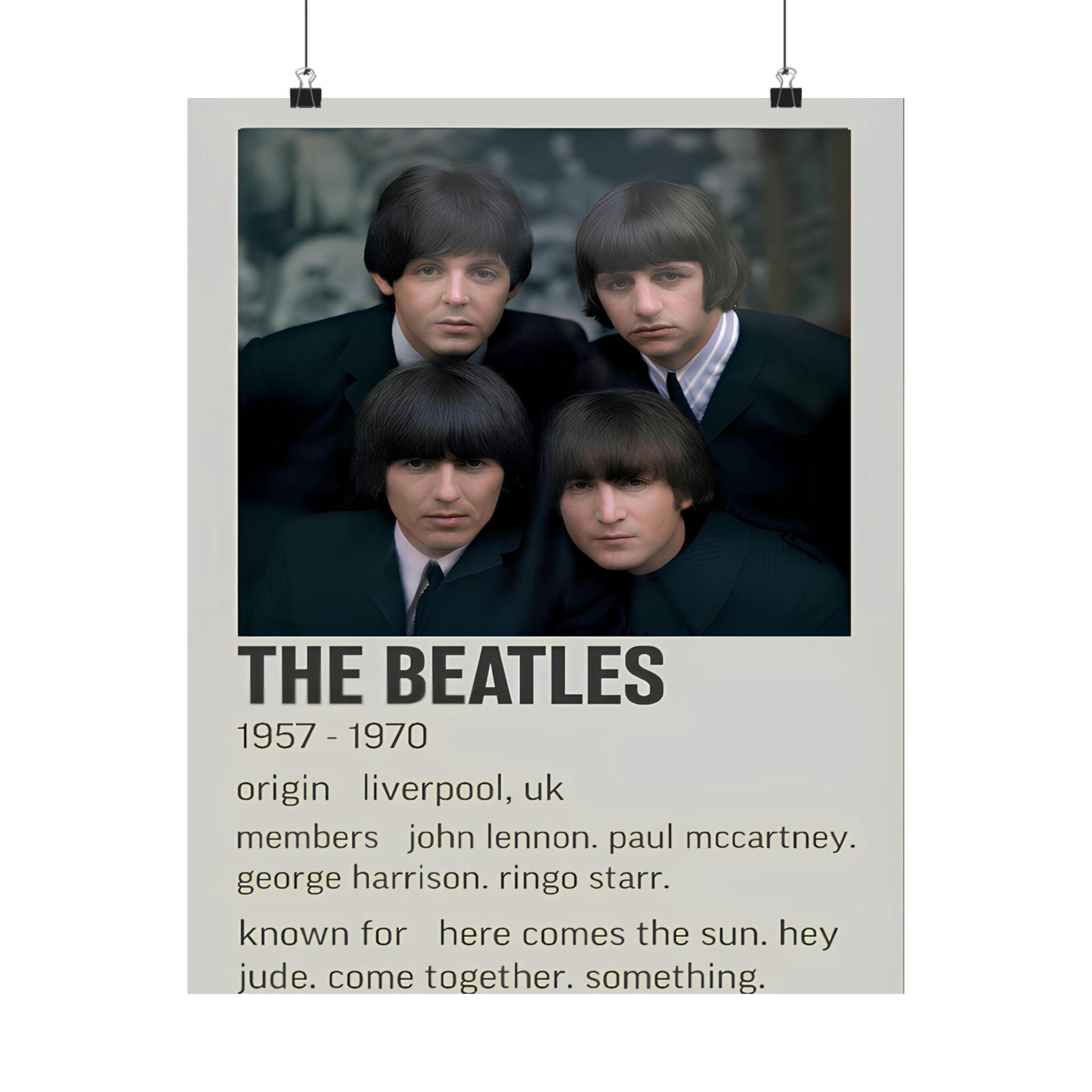 The Beatles Poster the Beatles Vintage Poster the Beatles 1957 the ...