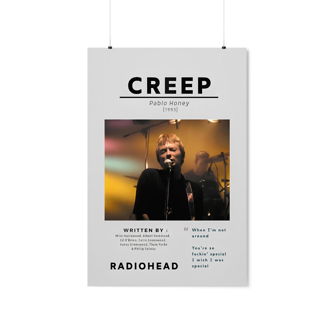Radiohead Poster Radiohead Creep Poster Radiohead - Etsy