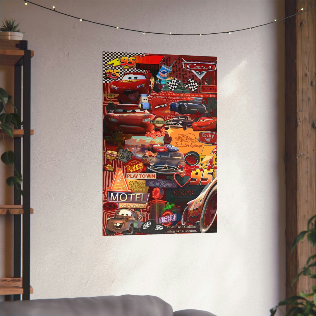 Pixar Cars Poster Cartoon Cars Poster Kids Room Decor Home Decor ...