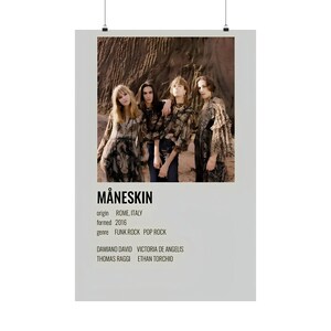 Maneskin Poster Maneskin MÅNESKIN Album Poster Maneskin - Etsy Canada