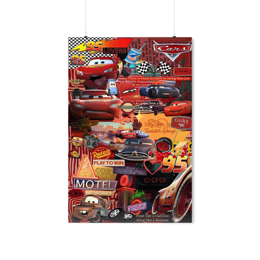 Pixar Cars Poster Cartoon Cars Poster Kids Room Decor - Etsy