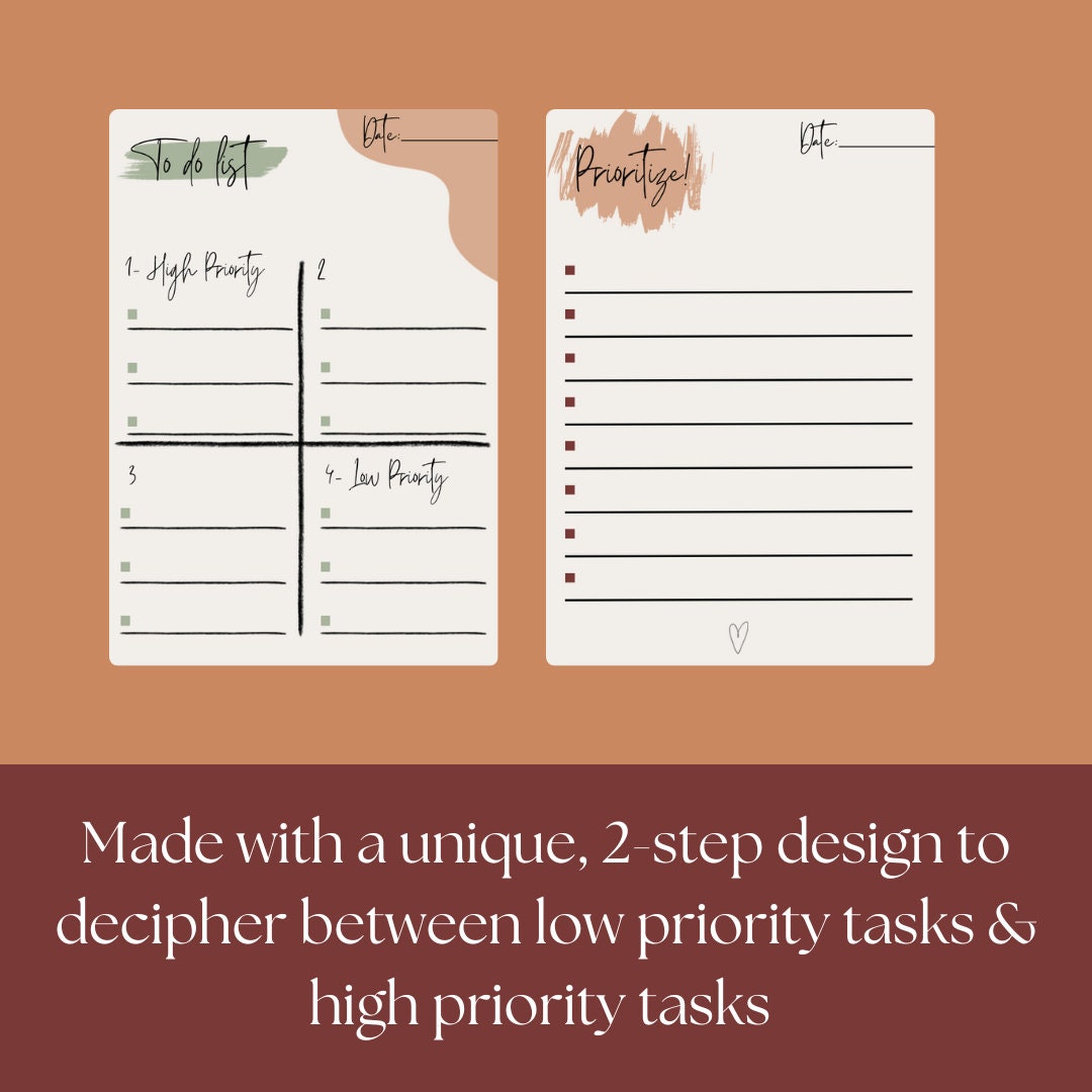 To Do List, High Priority to Do List, Editable to Do List Template ...