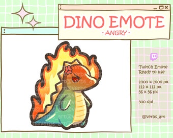 Twitch Emote / Cute Dino RIP Emote Emote Ready to Use / Kawaii Dinosaur ...