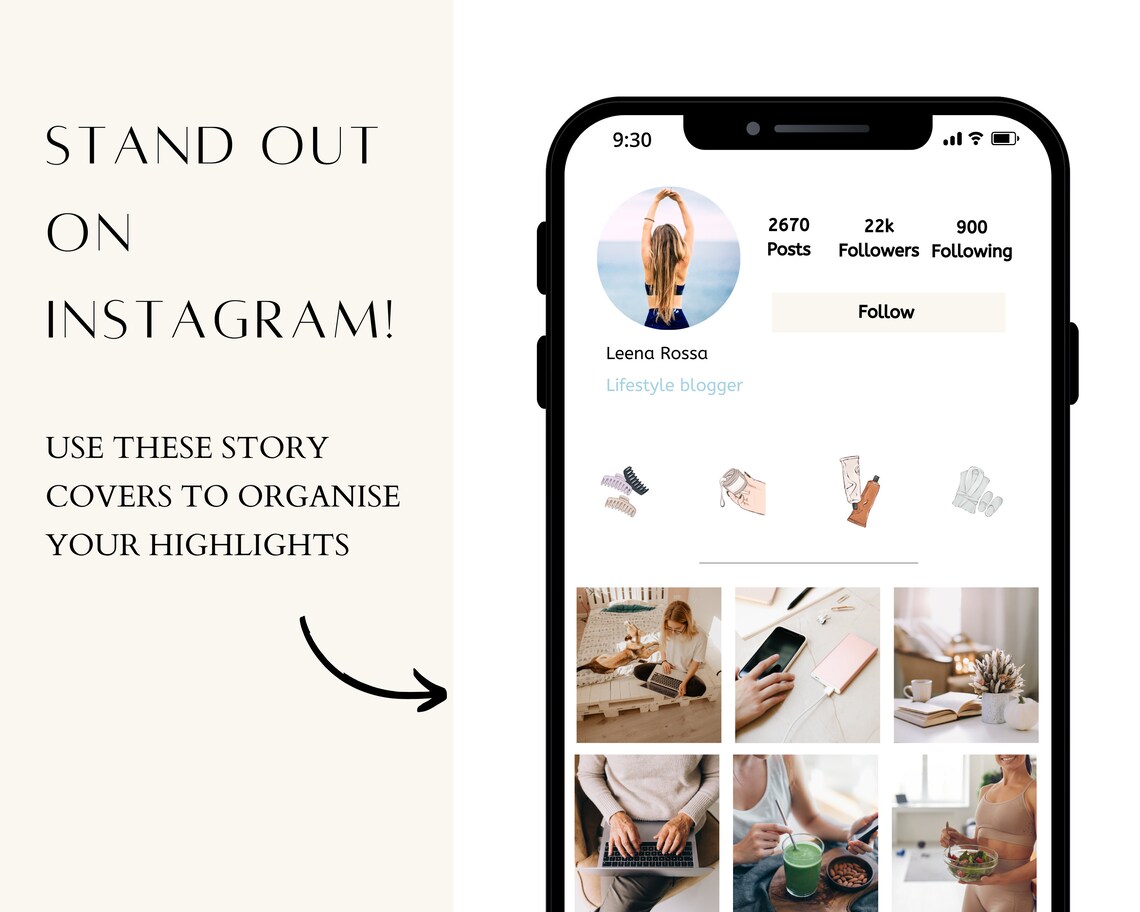 Lifestyle Instagram Highlight Covers Watercolor Lifestyle Icons 130 ...