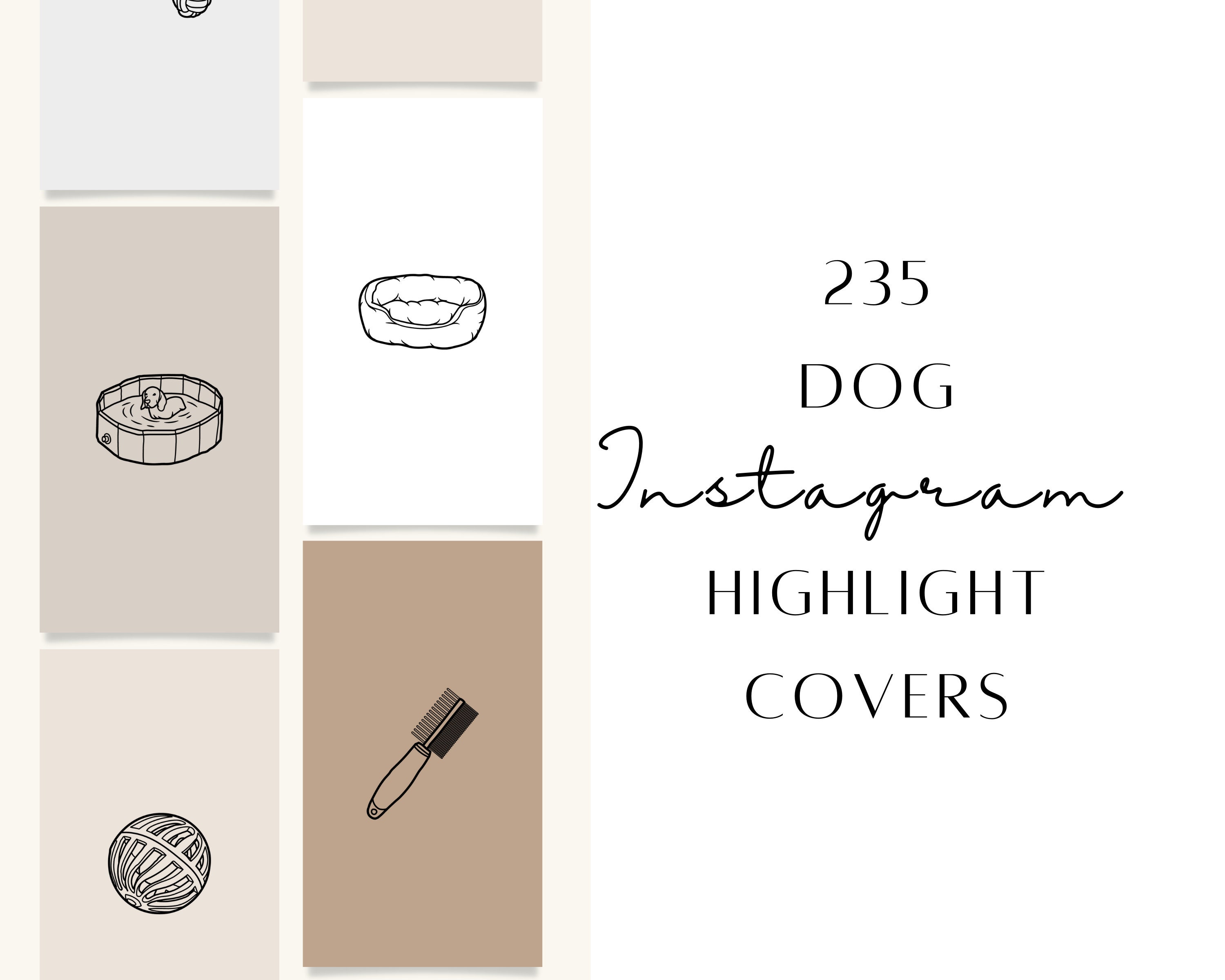 Dog Instagram Highlight Covers 47 Dog Illustrations on 5 - Etsy