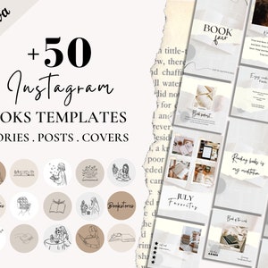 Books Instagram Templates, Canva Templates | +50 Bookstagram Creative ...