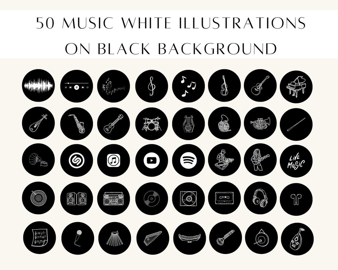 Musician Instagram Highlight Covers Music Instagram Icons 50 Musician ...