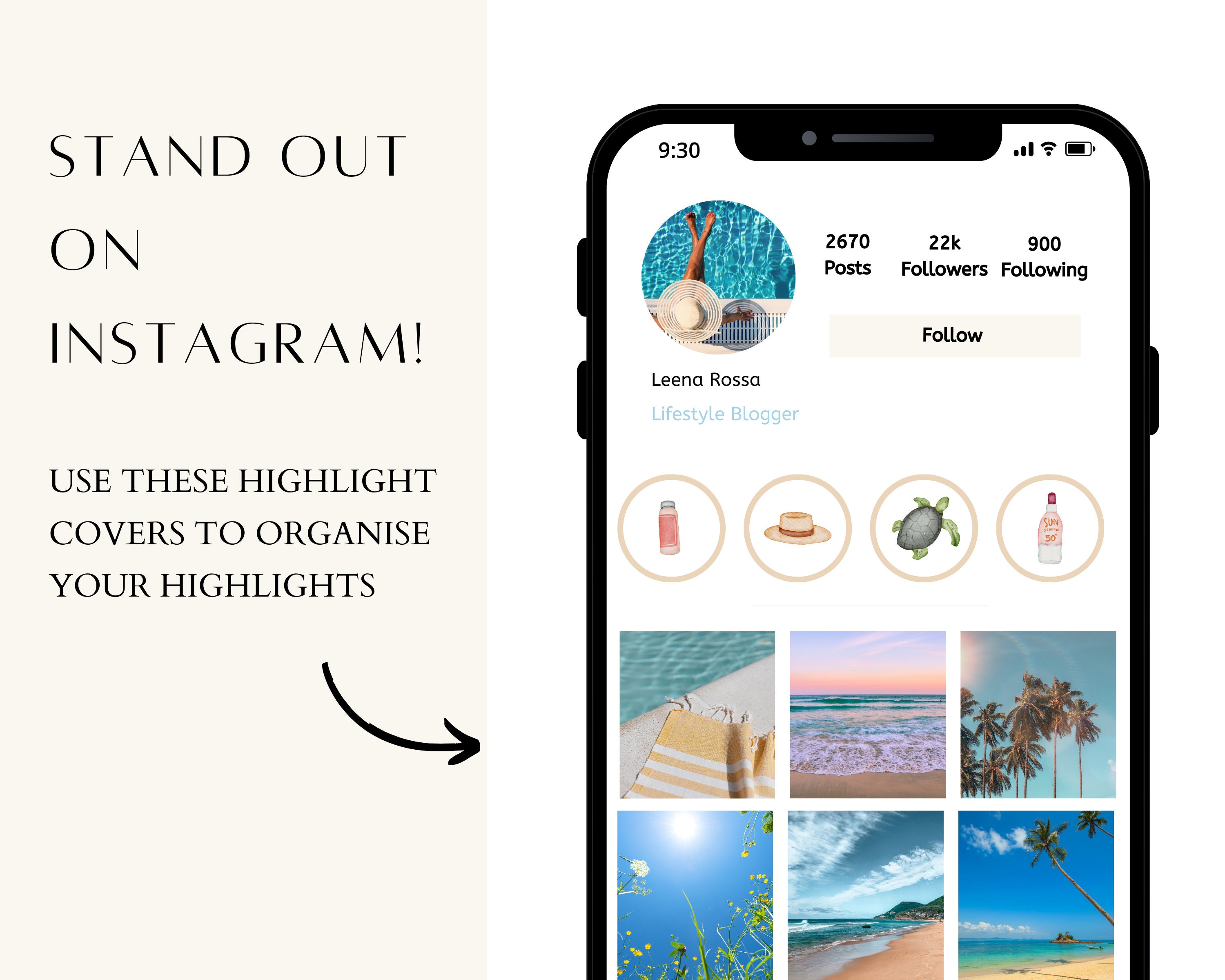 Summer Instagram Highlight Covers | Watercolor Summer Icons | 50 ...