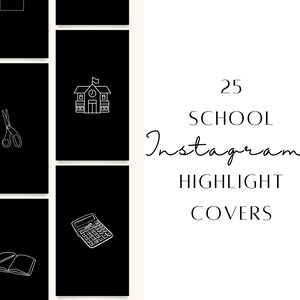 School Instagram Highlight Covers | 25 School & Teacher White ...