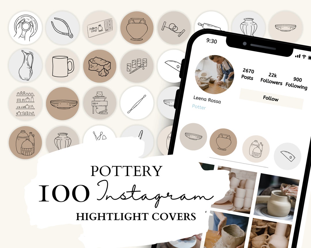 Pottery Instagram Highlight Covers | Potter, Pottery Icons | 20 Pottery ...