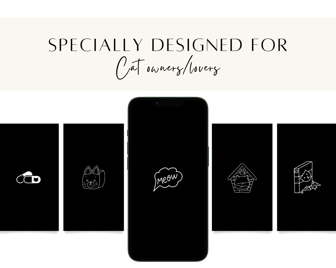 Cats Instagram Highlight Covers Cats Icons 25 Cats White Illustrations ...