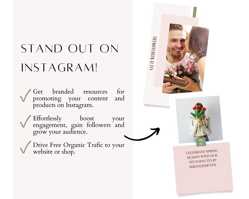 Flower Shop Instagram Templates, Canva Templates | +100 Flower Shop ...