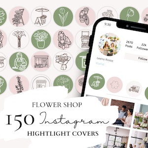 Flower Shop Instagram Highlight Covers, Florist Icons | 50 Flower Shop ...