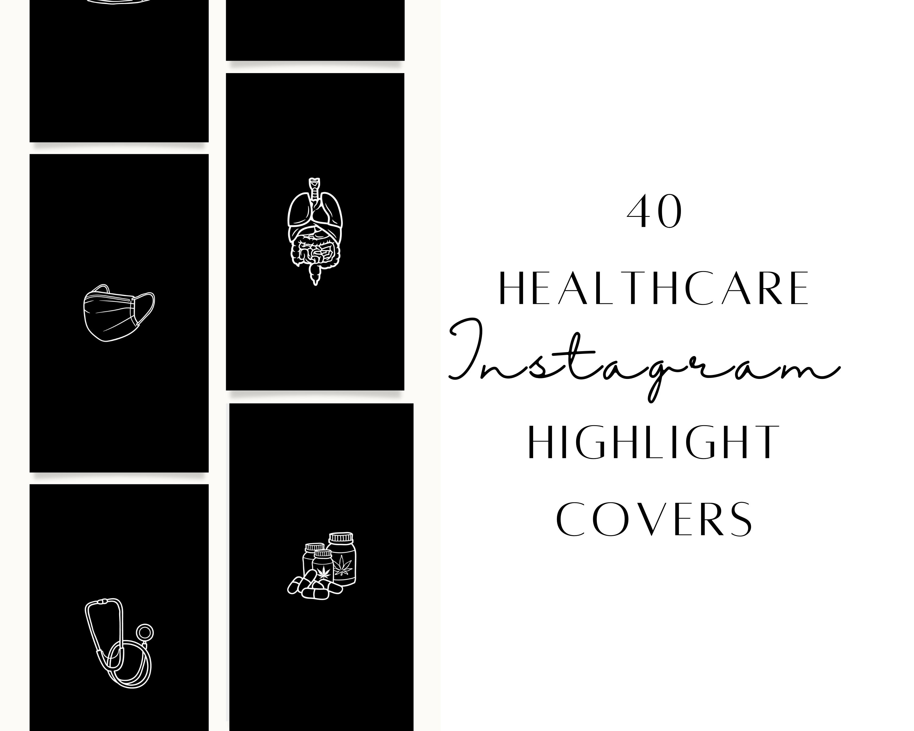 Medical Instagram Highlight Covers | 40 Medical & Health Care White ...
