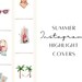 Summer Instagram Highlight Covers | Watercolor Summer Icons | 50 ...