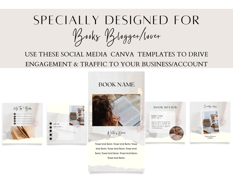 Books Instagram Templates, Canva Templates | +50 Bookstagram Creative ...
