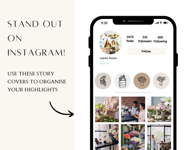 Flower Shop Instagram Highlight Covers, Florist Icons | 50 Flower Shop ...