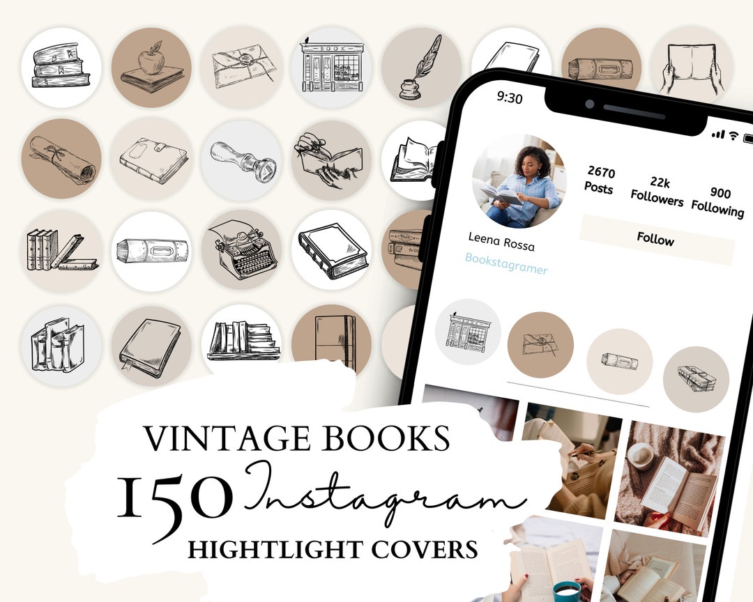 Vintage Books Instagram Highlight Covers | 30 Vintage Books ...