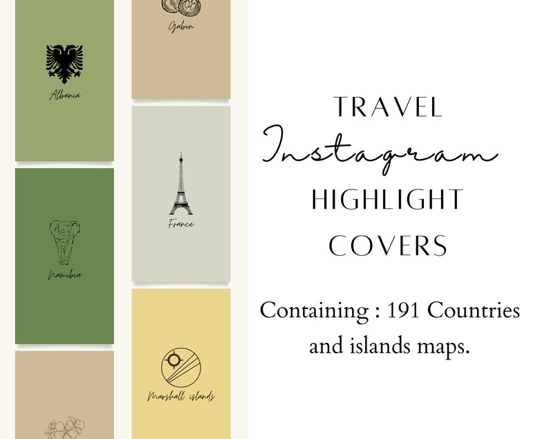 Travel Instagram Highlight Cover 191 Countries and Islands ...