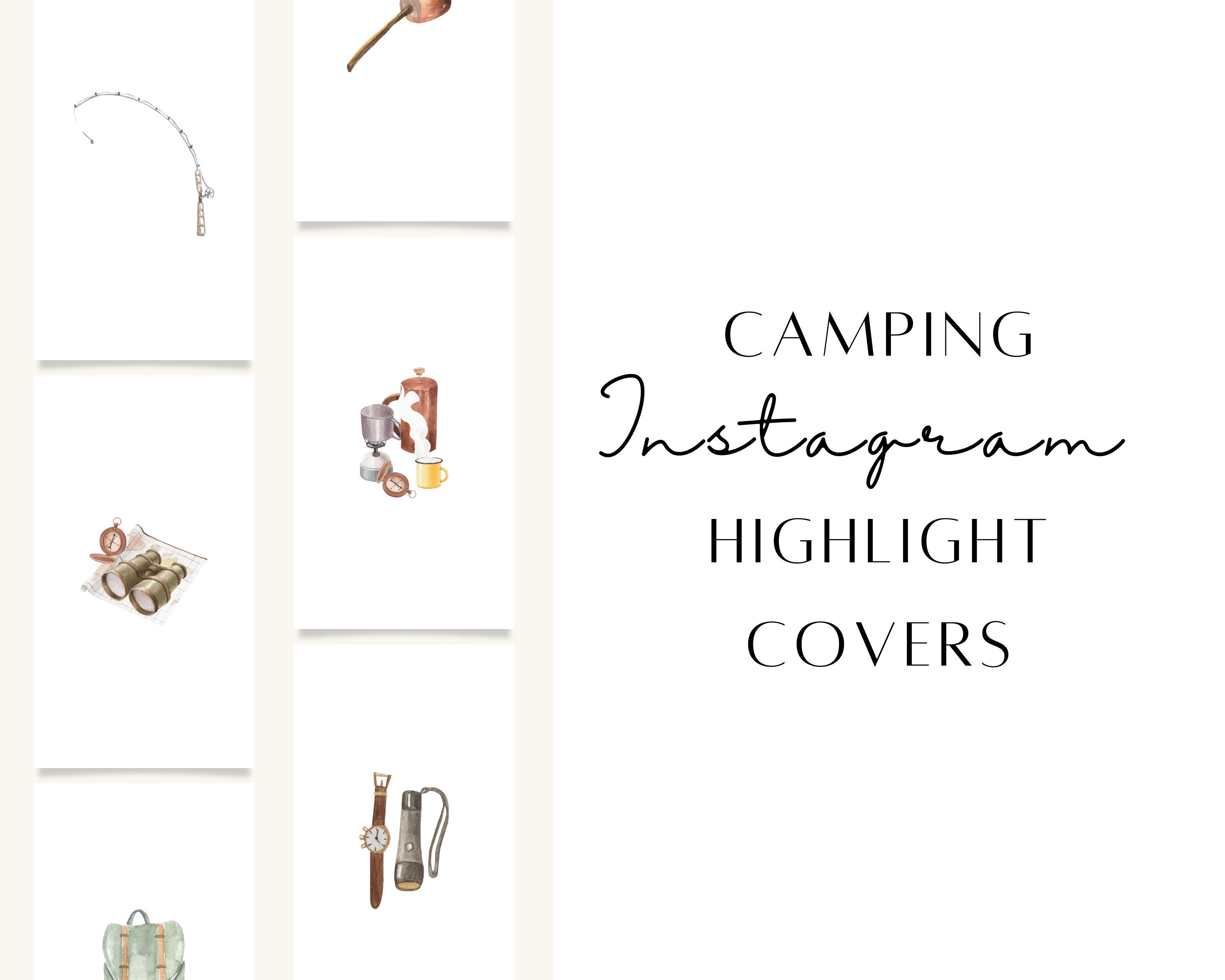 Camping Instagram Highlight Covers I Outdoor Adventure Icons | 30 ...