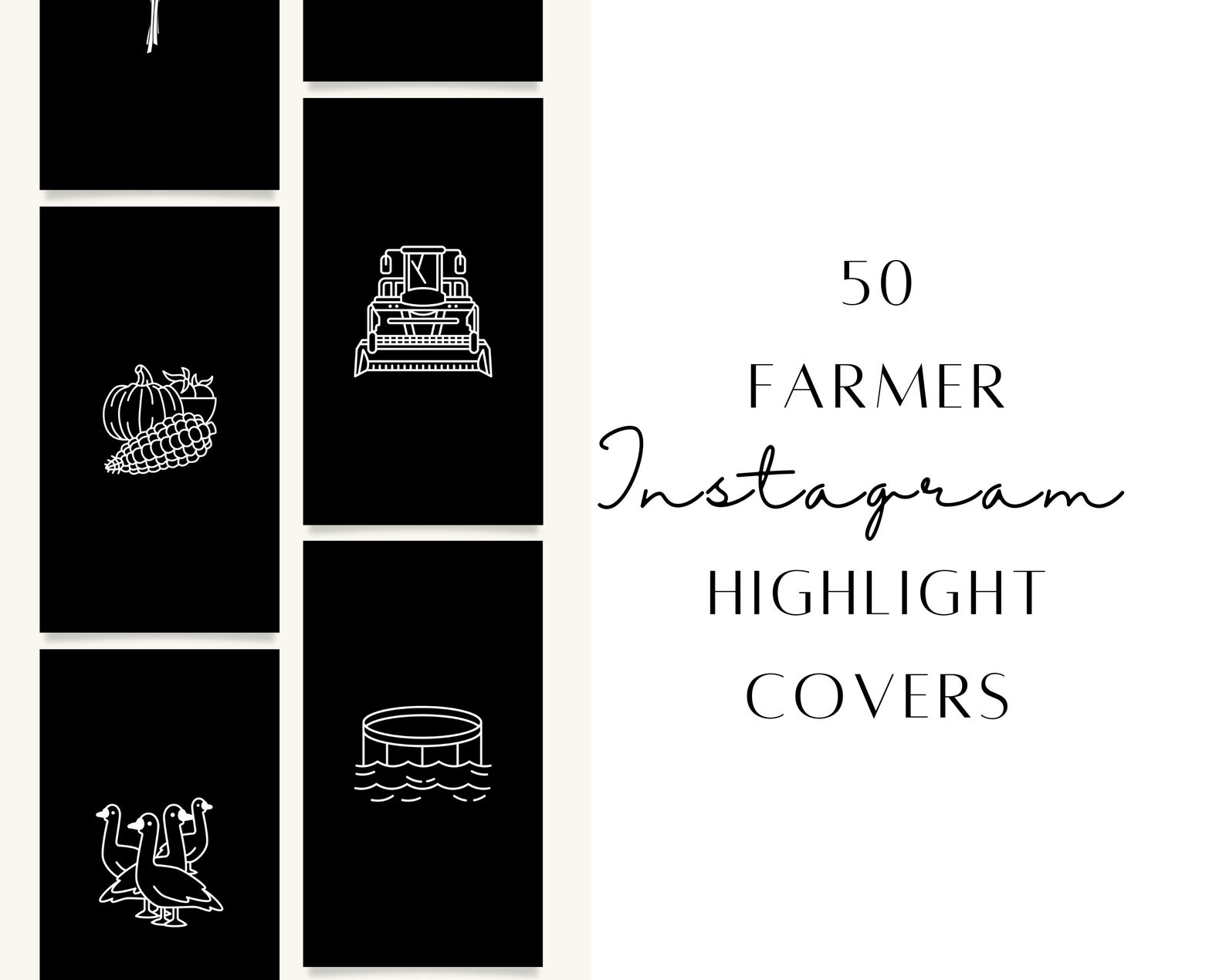 Modern Farm Instagram Highlight Covers , Farmer Icons 50 Modern Farm ...