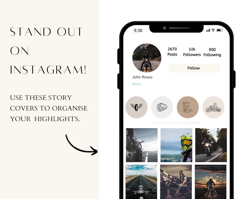 Biker Instagram Highlight Covers | Motorcycle, Biker Icons | 25 Biker ...