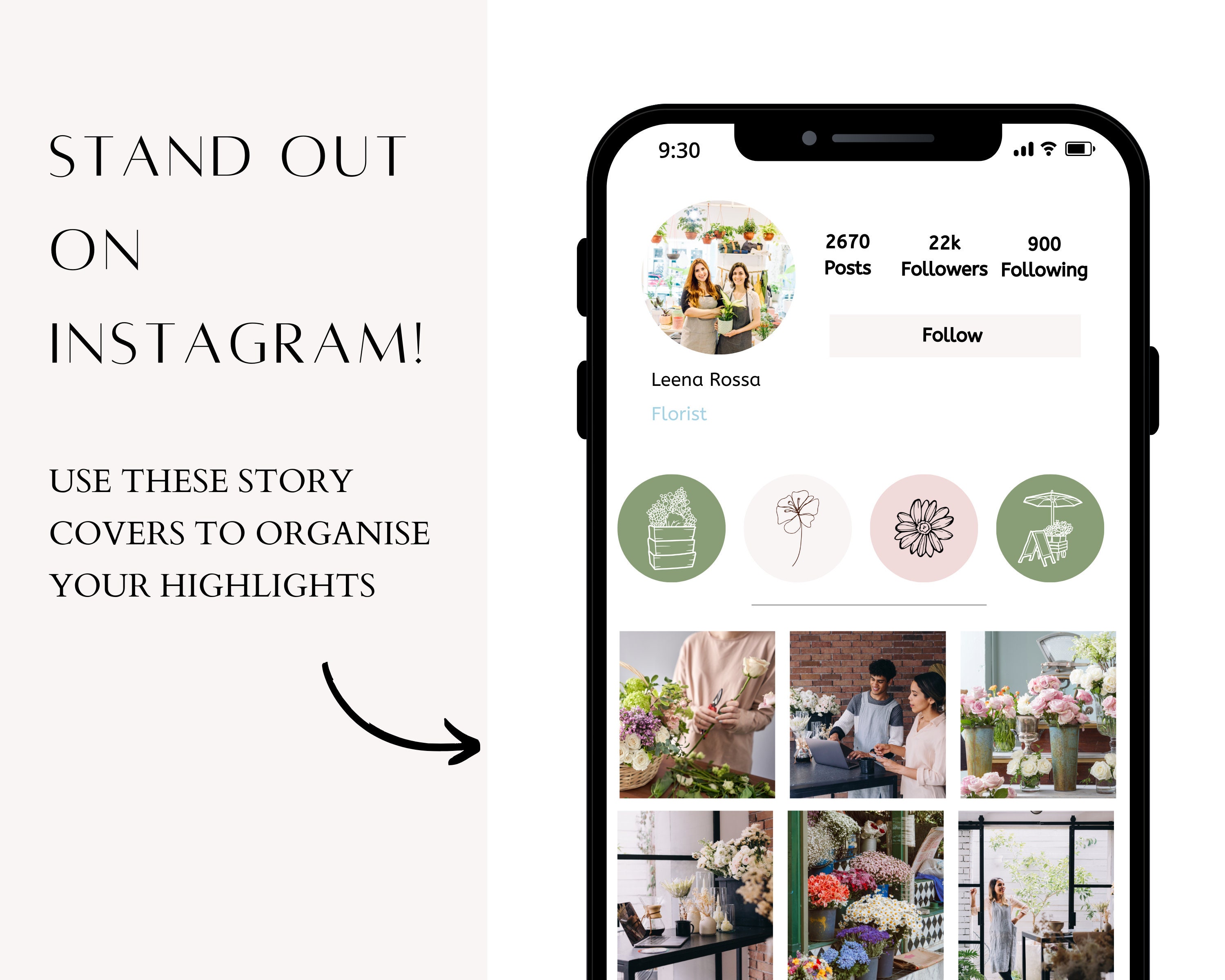 Flower Shop Instagram Highlight Covers, Florist Icons | 50 Flower Shop ...