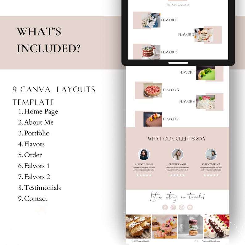 Bakery Canva Website, Bakery Shop Website Template | Canva Website Template, Canva Landing Page ...