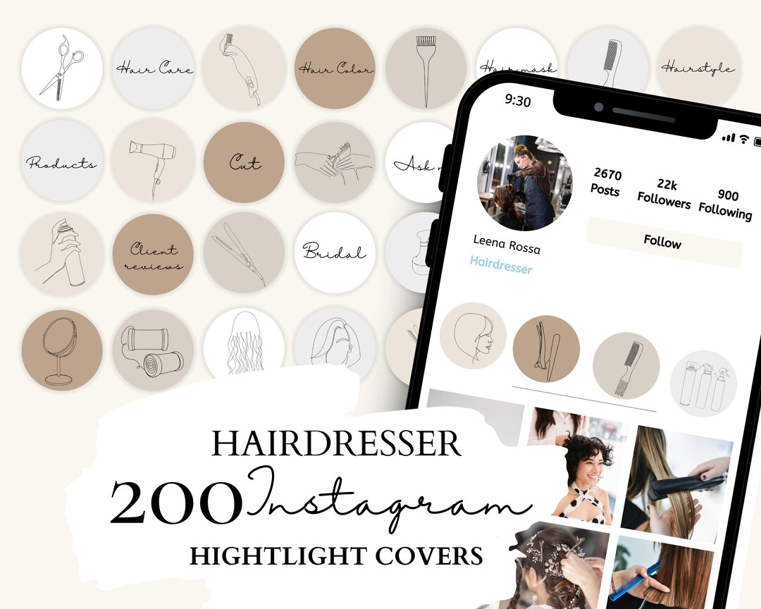 Hairdresser Instagram Highlight Cover | 40 Hairdresser, Hair Salon ...