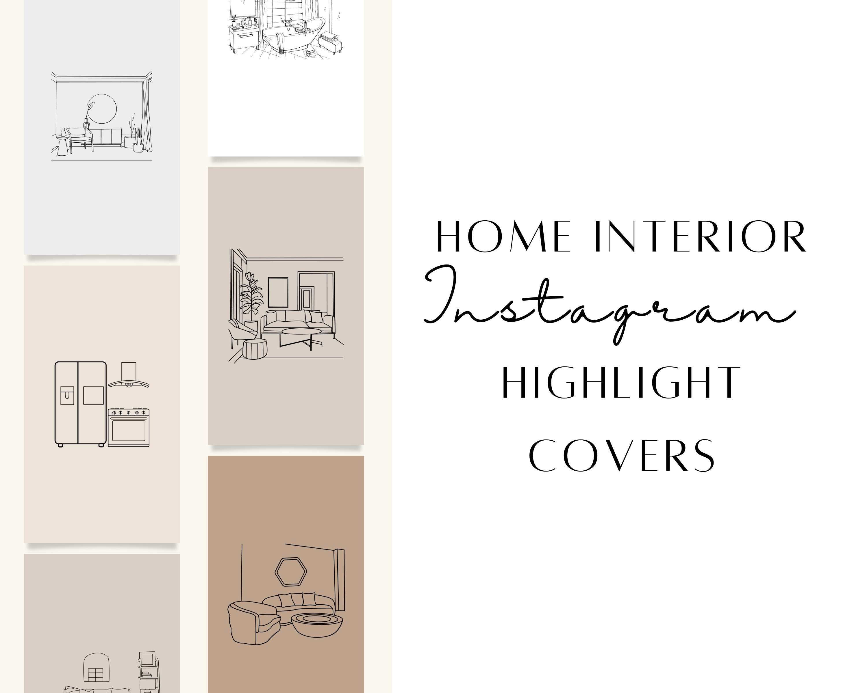 Home Interior Design Instagram Highlight Covers 100 Home Interior ...
