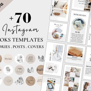 Books Instagram Templates, Canva Templates | +70 Bookstagram Minimalist ...