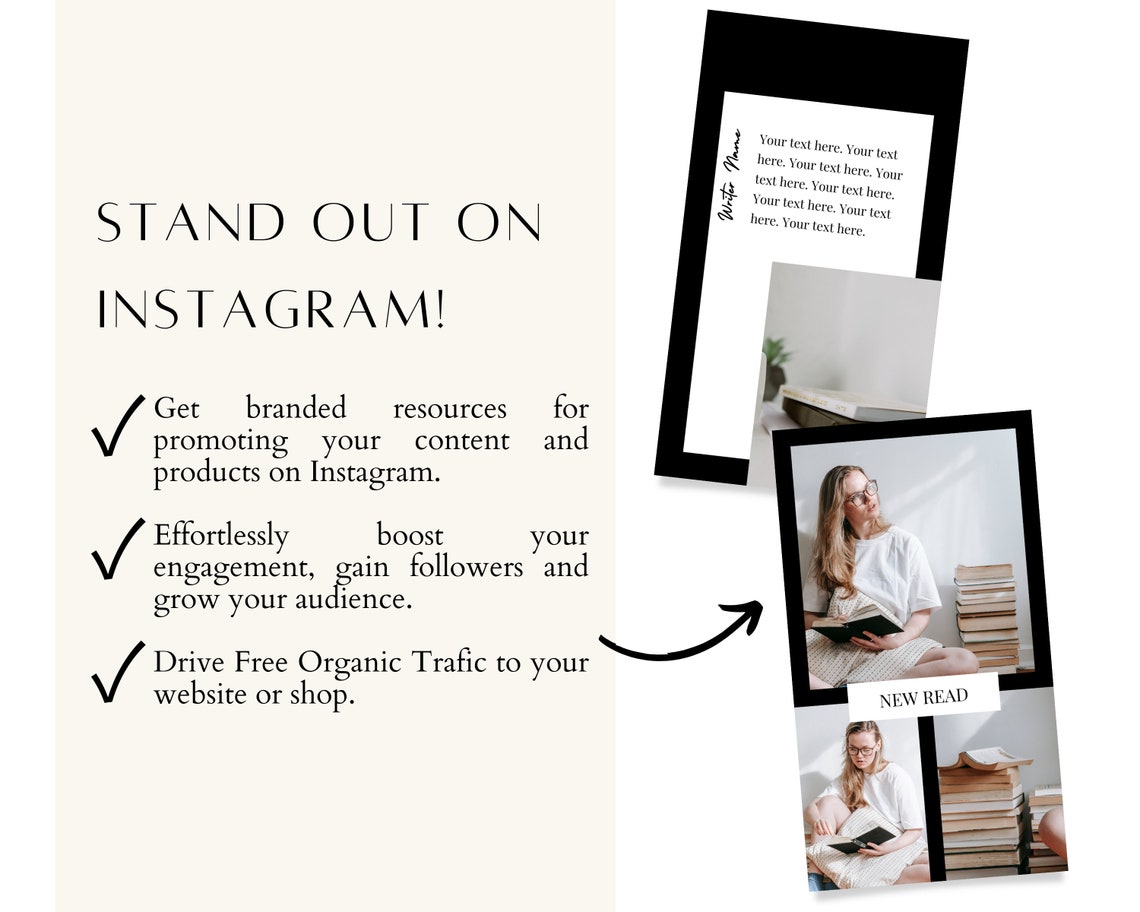 Books Instagram Story Templates, Canva Templates | 35 Bookstagram ...