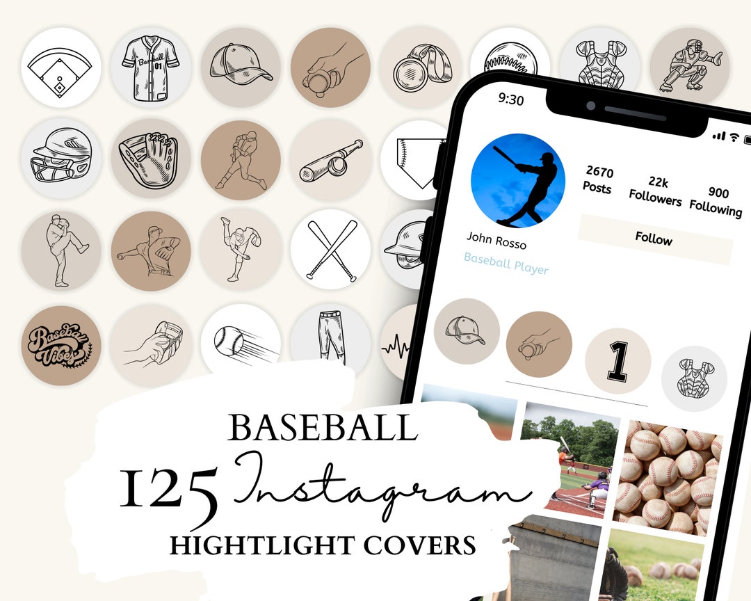 Baseball Instagram Highlight Covers | Baseball Player Icons | 25 ...