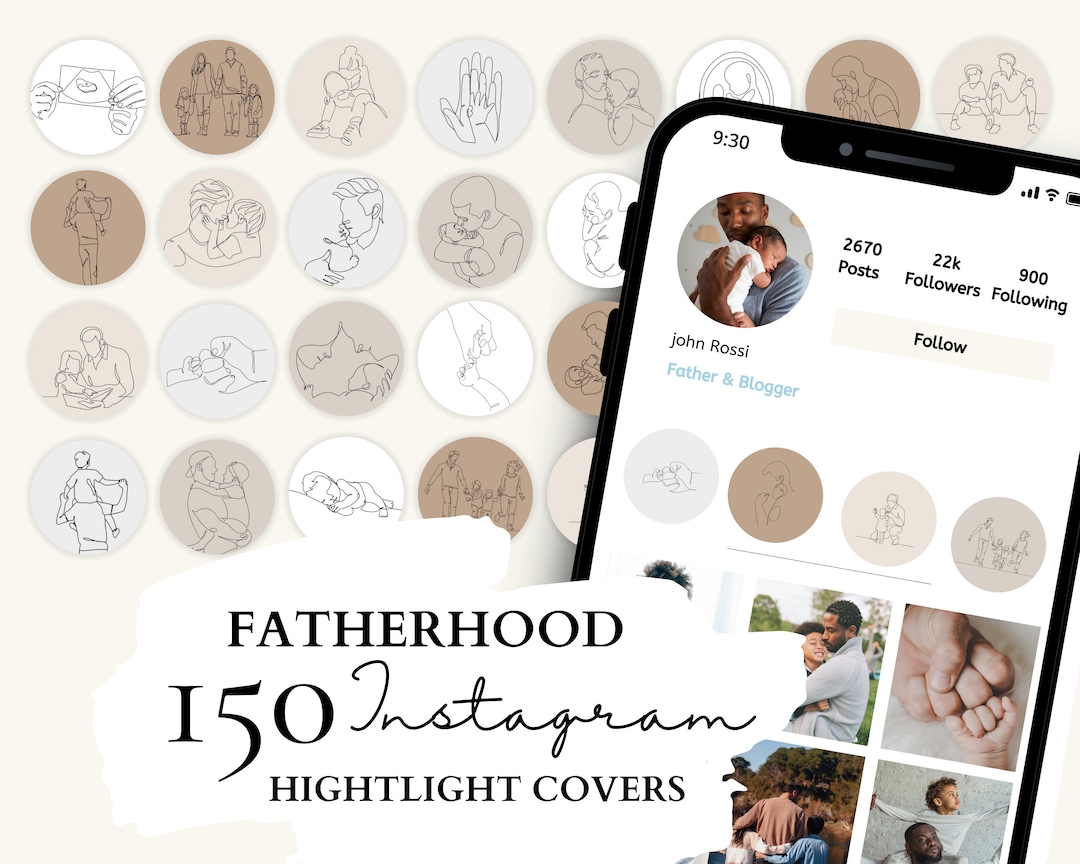 Father Life Instagram Highlight Cover | Dad Life Icons | 30 Fatherhood ...