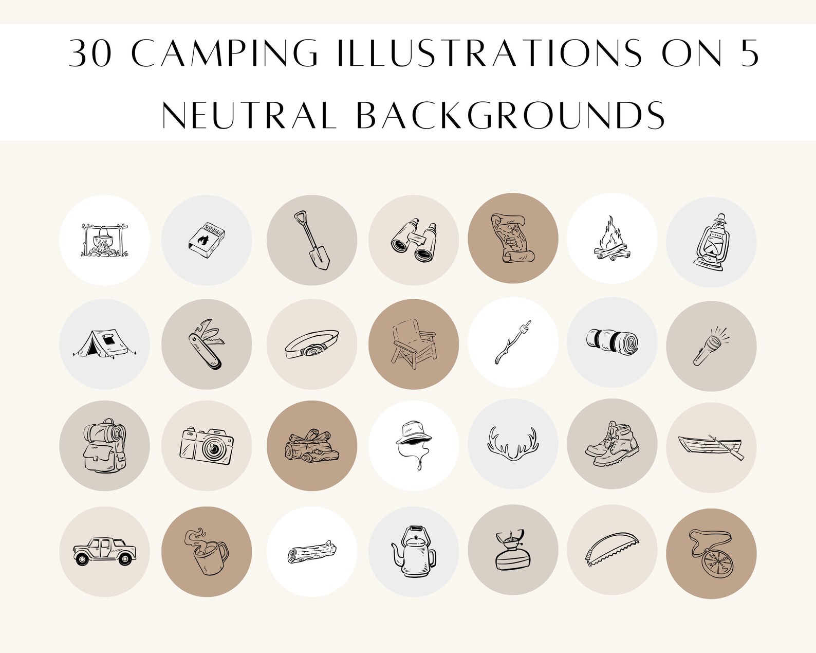 Camping Instagram Highlight Covers I Outdoor Adventure Icons | 30 ...