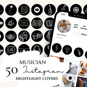 Musician Instagram Highlight Covers | Music Instagram Icons | 50 ...