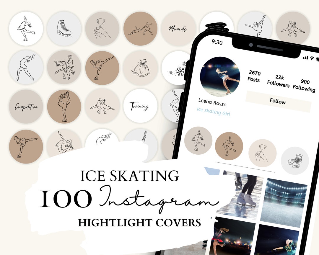 Ice Skating Instagram Highlight Covers | Ice Skating Icons | 20 Ice ...