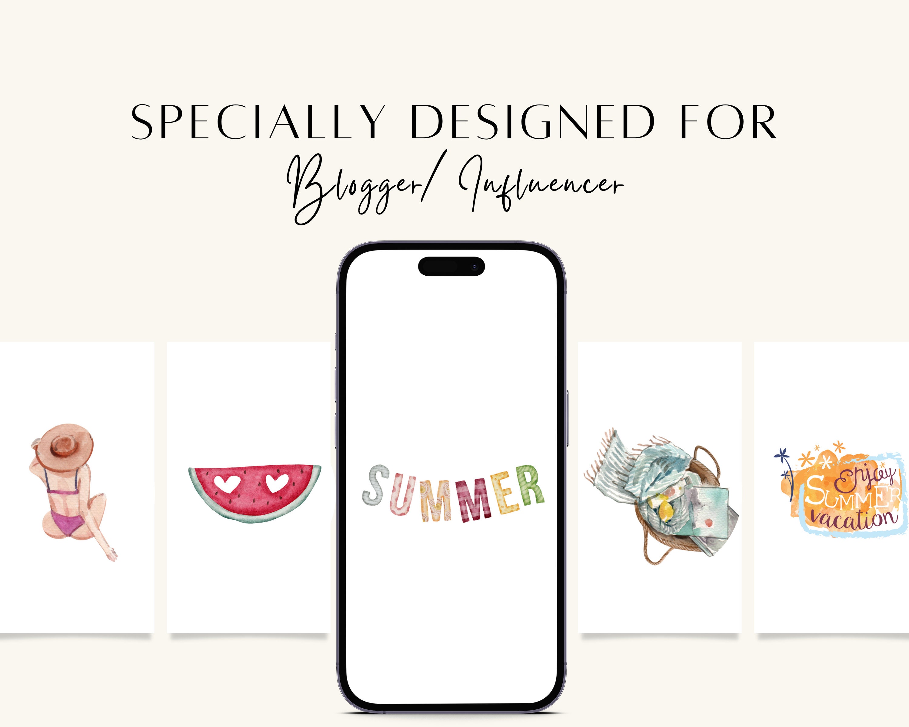 Summer Instagram Highlight Covers | Watercolor Summer Icons | 50 ...