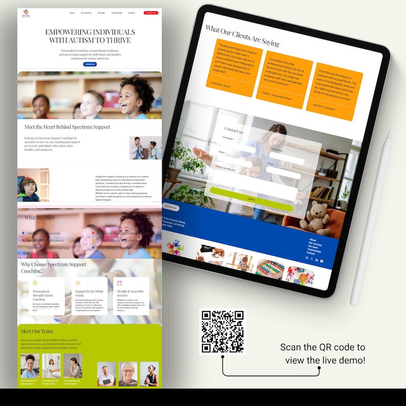 Autism Wix Website Template | Wix Website Template, Modern Wix Website ...