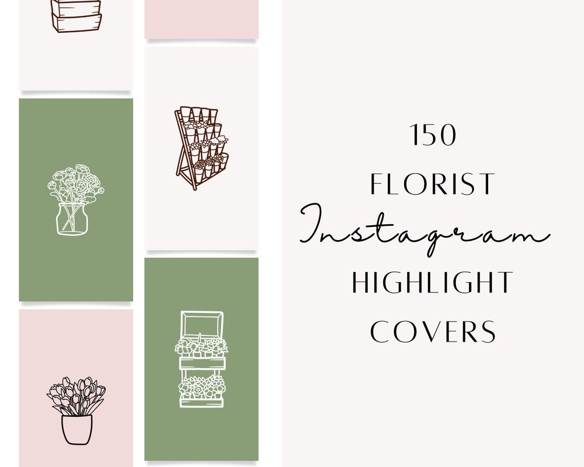 Flower Shop Instagram Highlight Covers, Florist Icons 50 Flower Shop ...