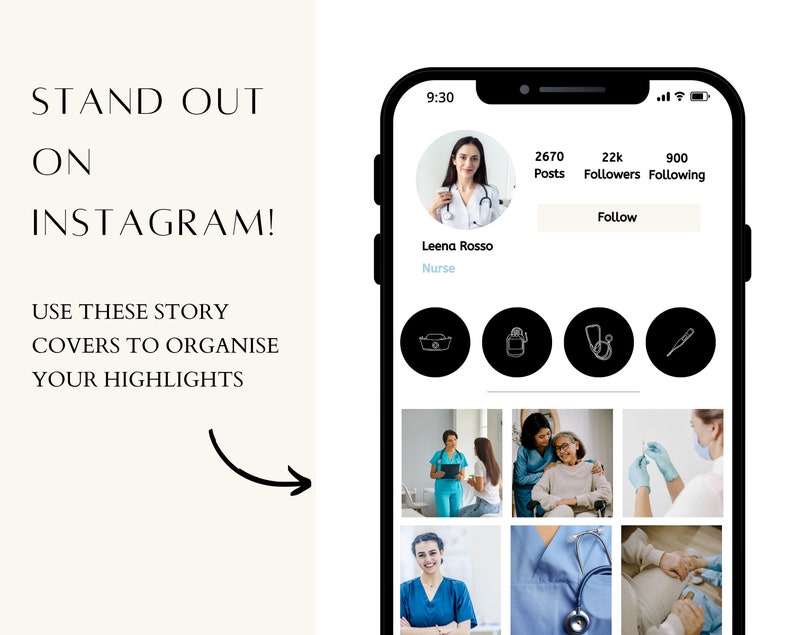 Medical Instagram Highlight Covers | 40 Medical & Health Care White ...