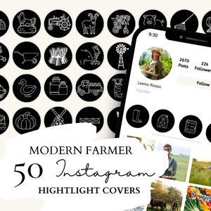 Modern Farm Instagram Highlight Covers , Farmer Icons | 50 Modern Farm ...