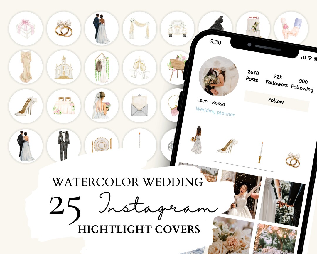 Wedding Instagram Highlight Covers I Wedding Icons | 25 Wedding ...