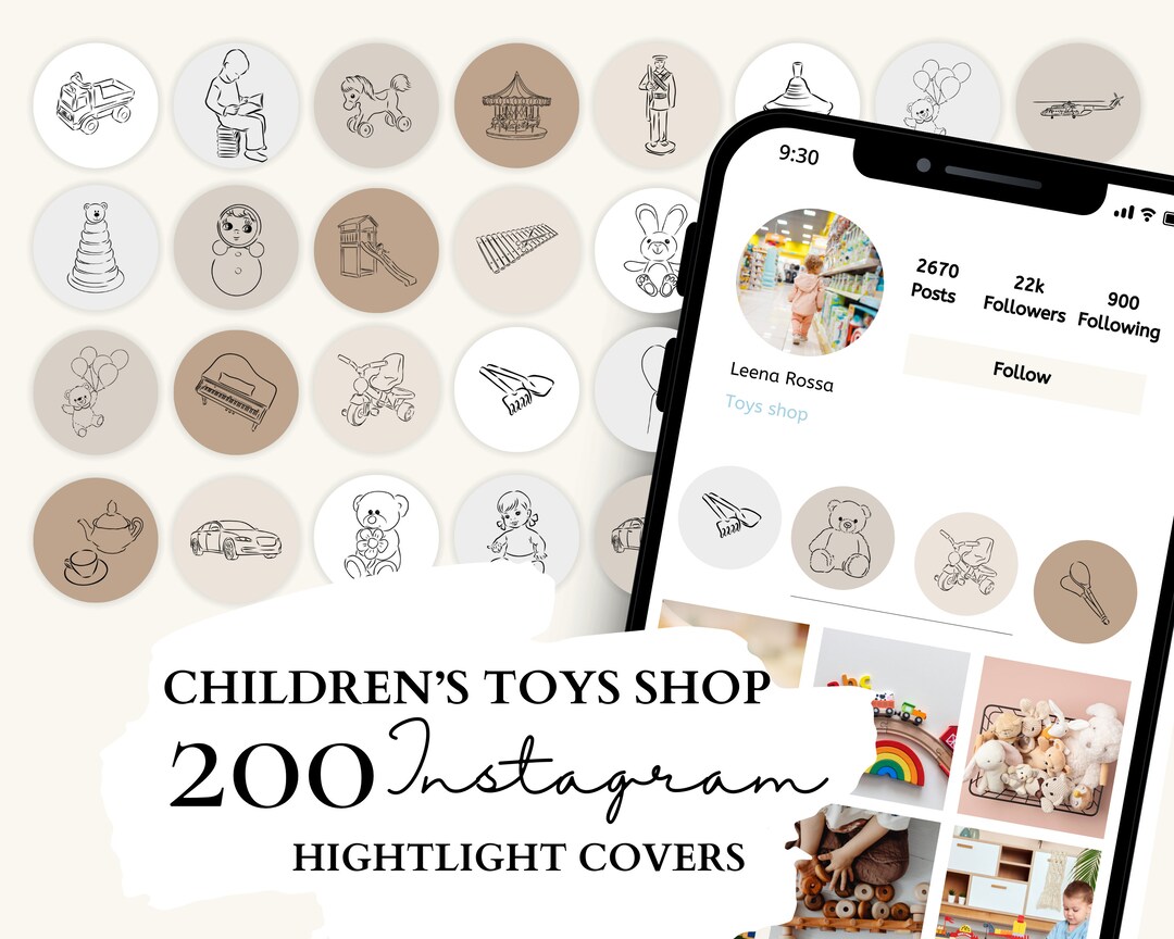Toys Shop Instagram Highlight Covers | Children's Toys Shop Icons |40 ...