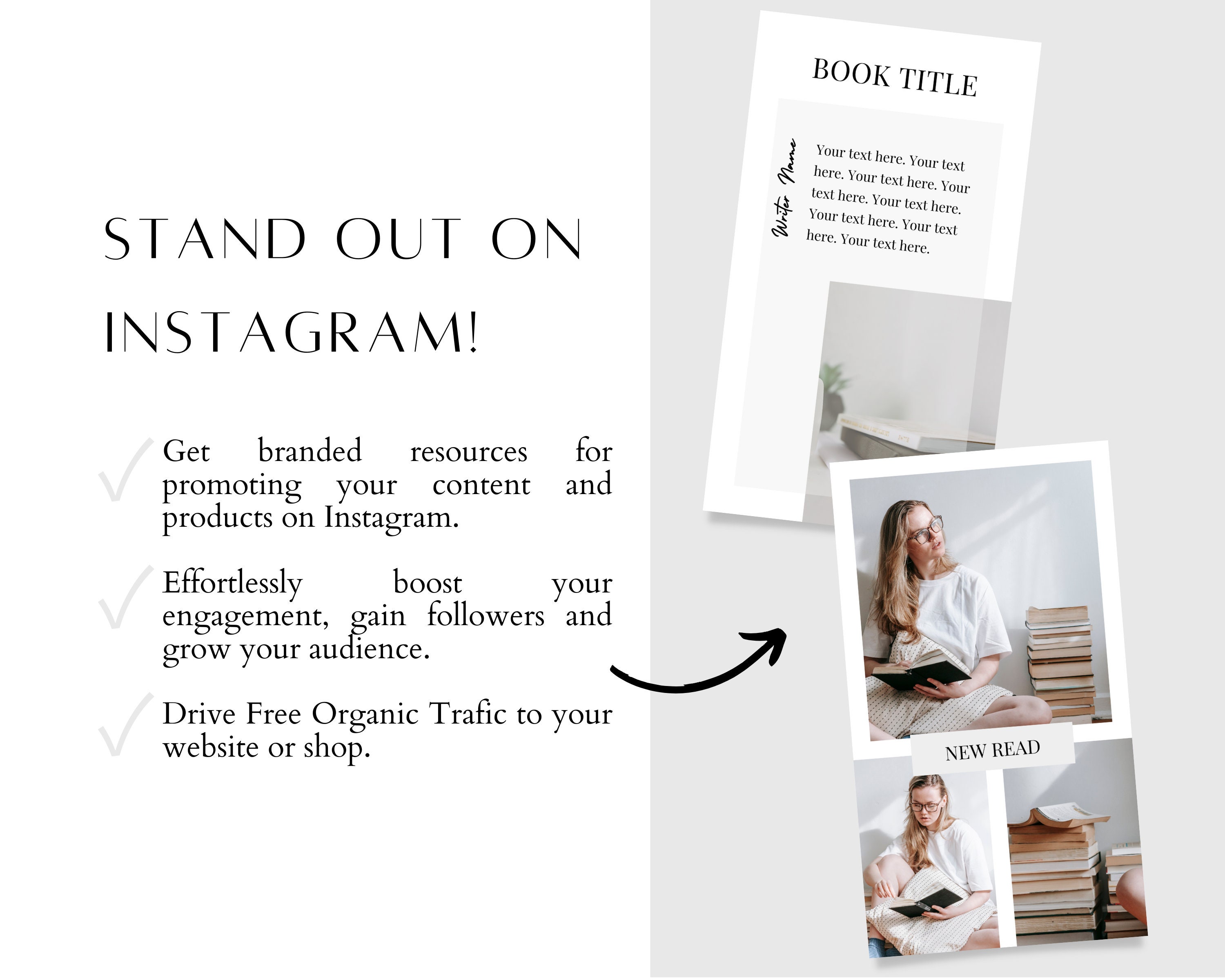 Books Instagram Templates, Canva Templates | +70 Bookstagram Minimalist ...